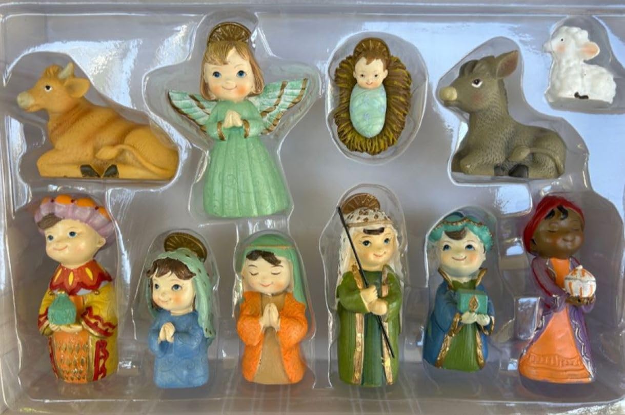 Amazon.com: Pam's Glam Nativity Set for Christmas Gorgeous 11 Piece Set ...