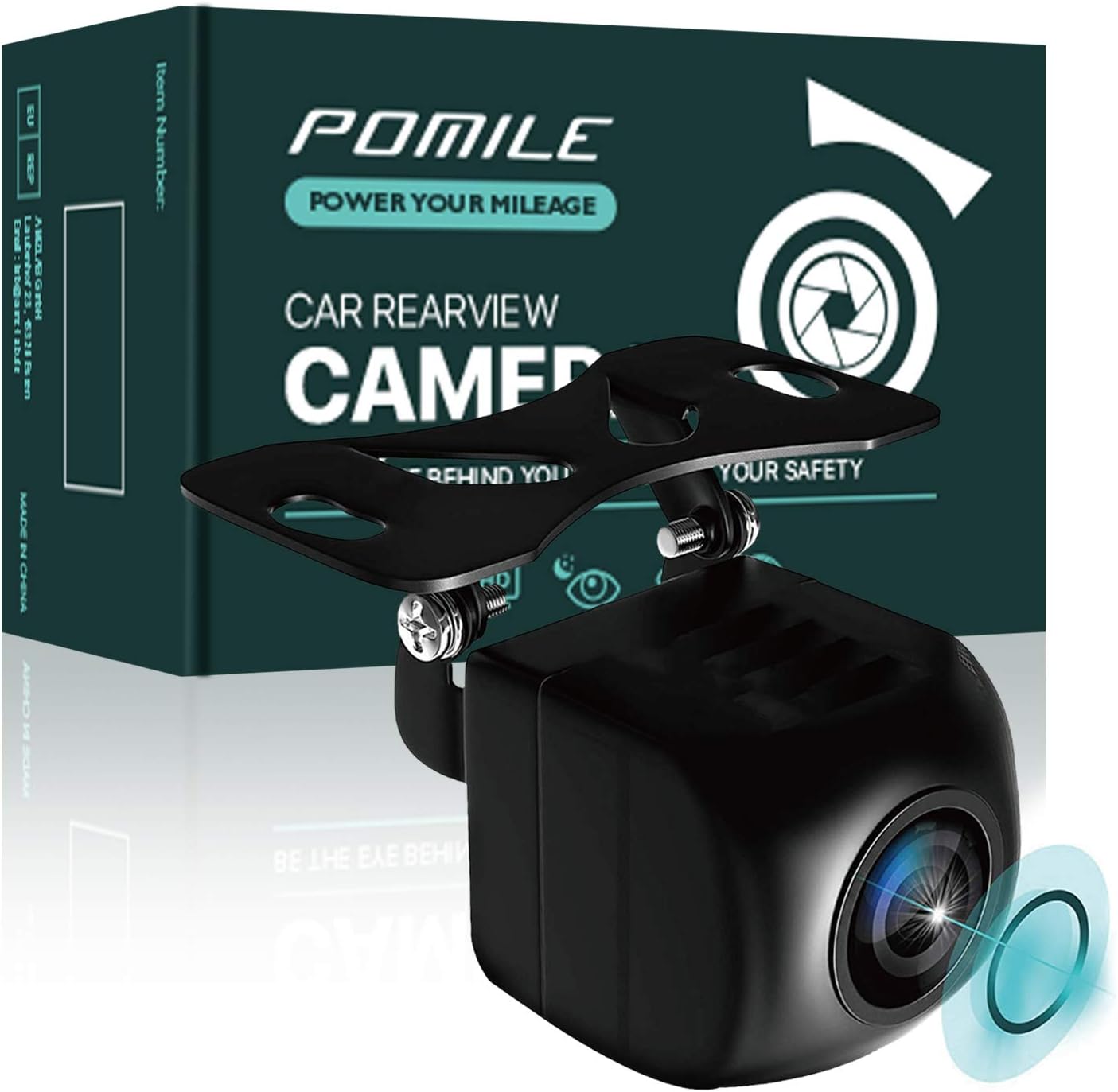 POMILE Car Reversing Camera, latest super night vision function 170 ...