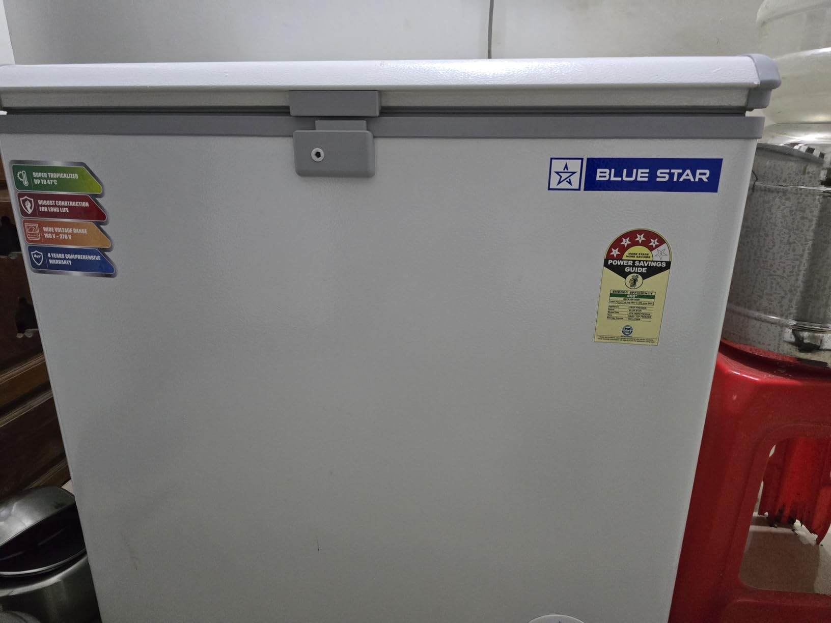 Blue Star CF4-180NEYW Single Door Deep Freezer (161 Liter, White, 4 ...