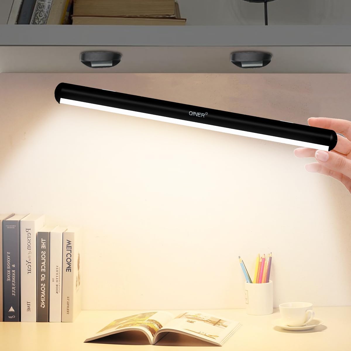 Rechargeable Battery Operated LED Lights Bar，40CM Extra Length 3Color ...