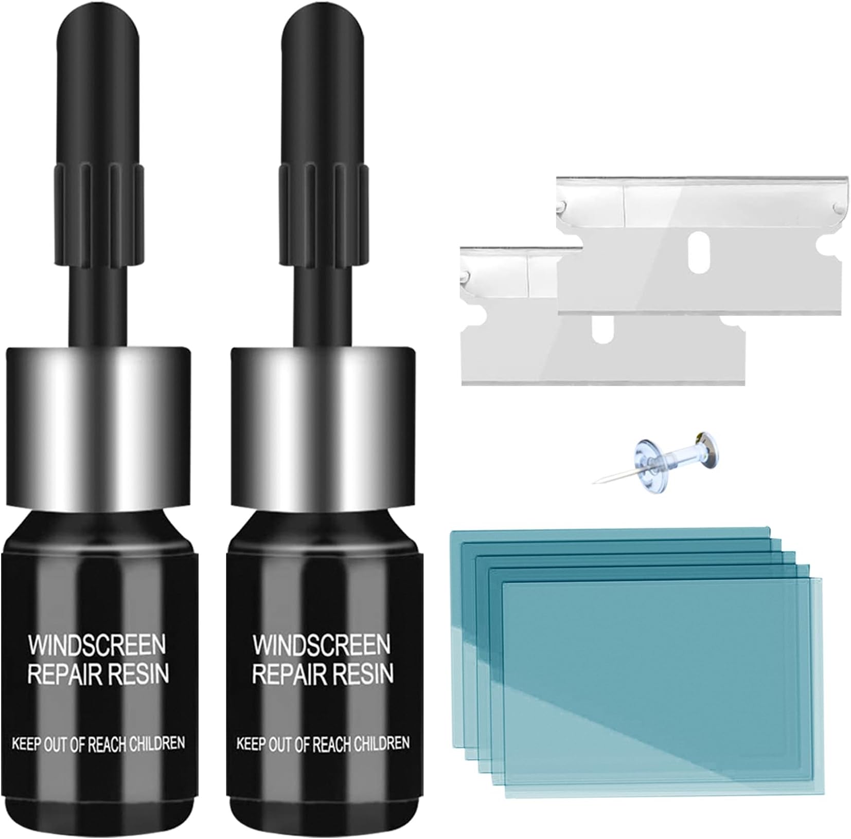 Amazon.com: AODA Windshield Repair Kit, 2 Pack Car Windshield Crack ...