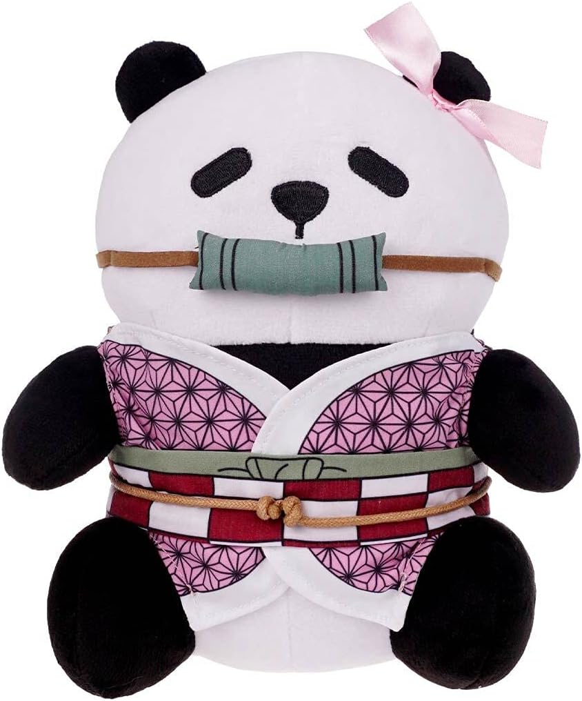 CoolChange Cute Nezuko Kamado Panda Plush Toy for D. Slayer Fans 21 cm ...