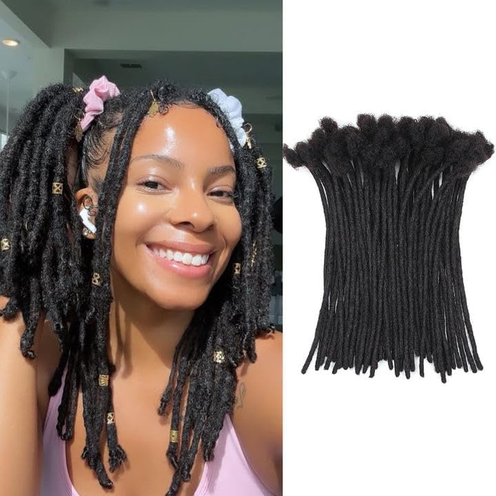 Amazon.com : QUISDUIS 10 inch Loc Extensions Human Hair, 30 Strands ...