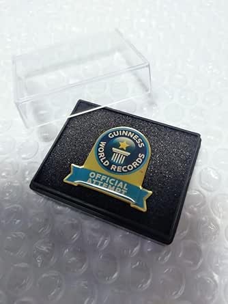 Amazon.co.jp: Official Guinness World Record Holder Pin Badge Pin ...