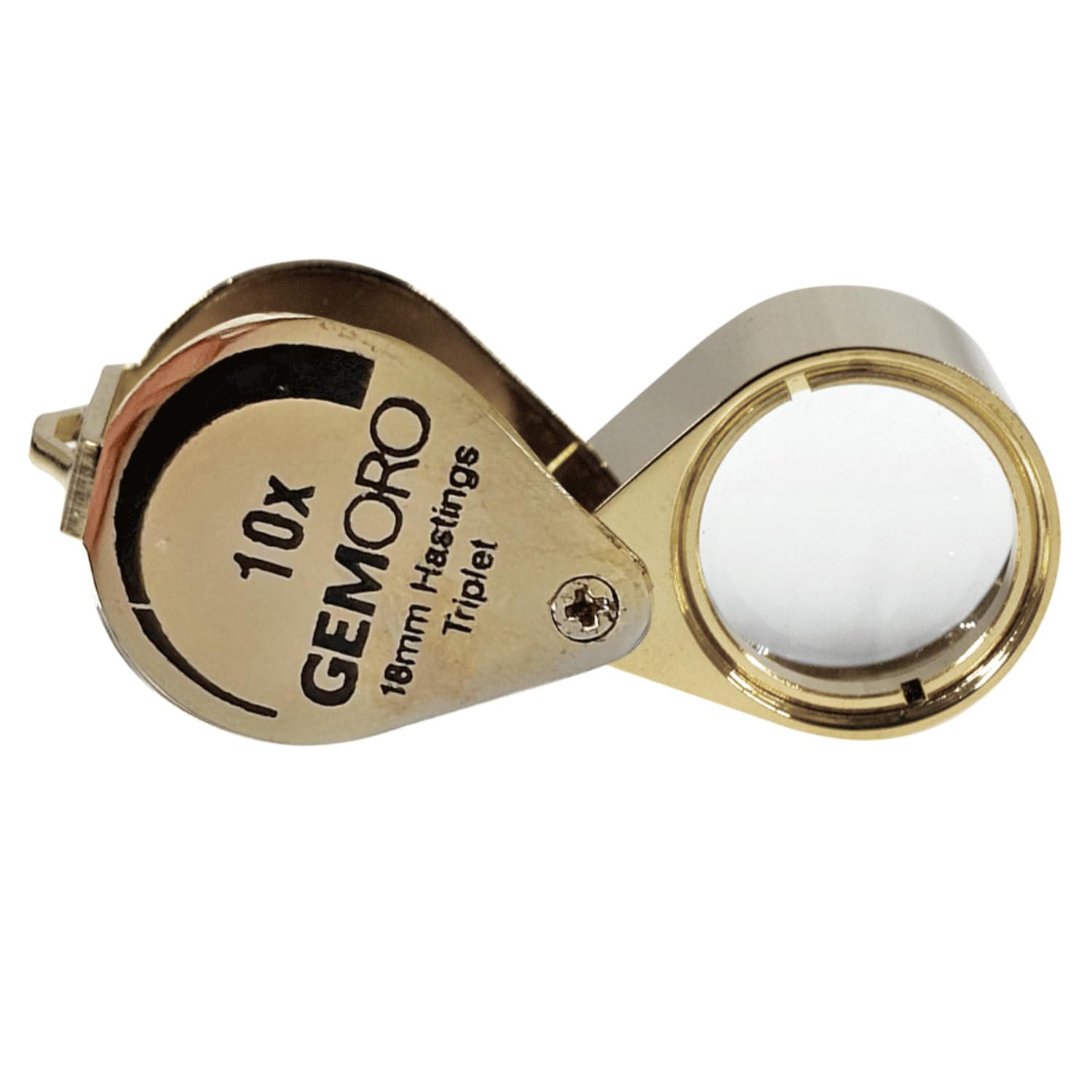 Amazon.com: GemOro Jewelers Loupe Magnifier | Gold Hastings Triplet 10x ...