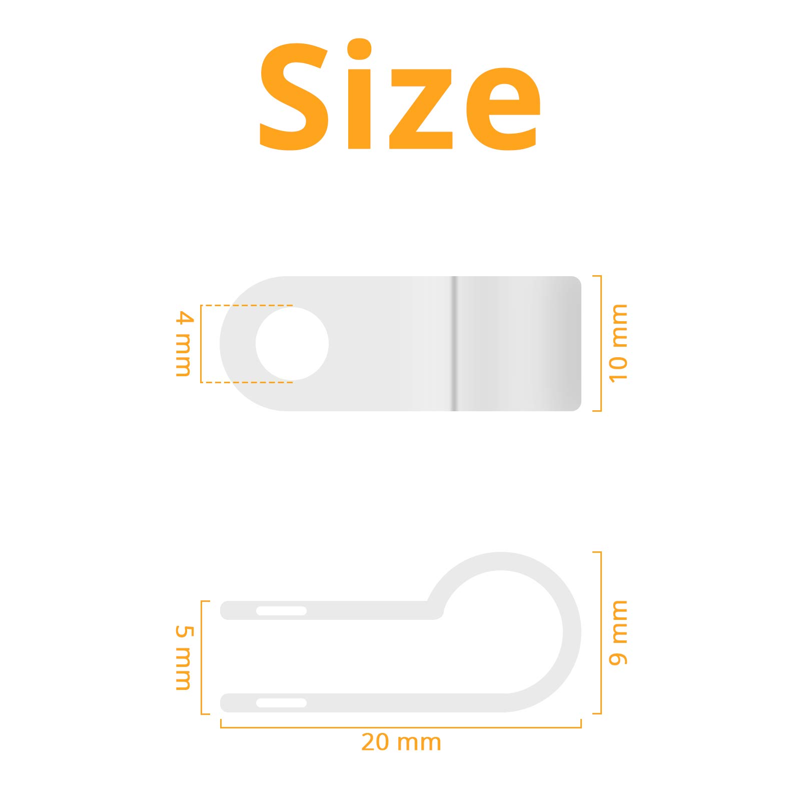 Snapklik.com : MJIYA 100 Pack 1/4 Inch R-Type Clip Cable Fastener Wire ...