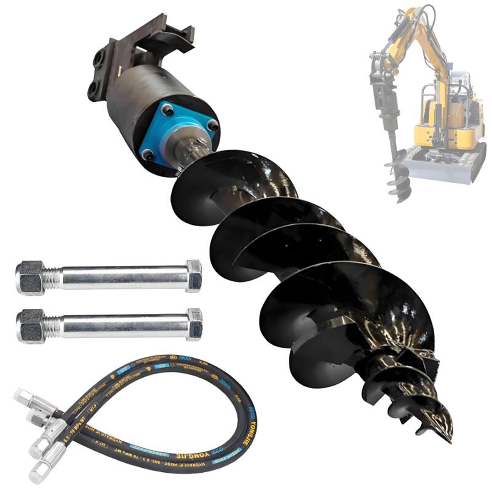Mini Auger Mini Excavator Hydraulic Auger For 0.8 To 1.5 Tons