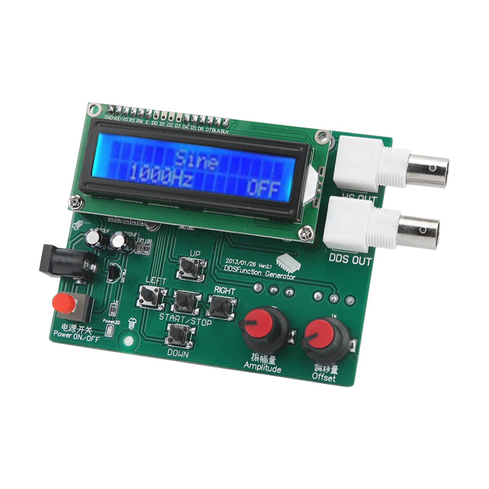 Function Signal Generator Module, 1HZ-65534HZ DDS Functional Source Frequency Meter Counter, for ...