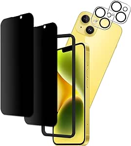 Amazon.com: HKKAIS Privacy Screen Protector For iPhone 14 Anti Spy Private Tempered Glass Film 2 ...