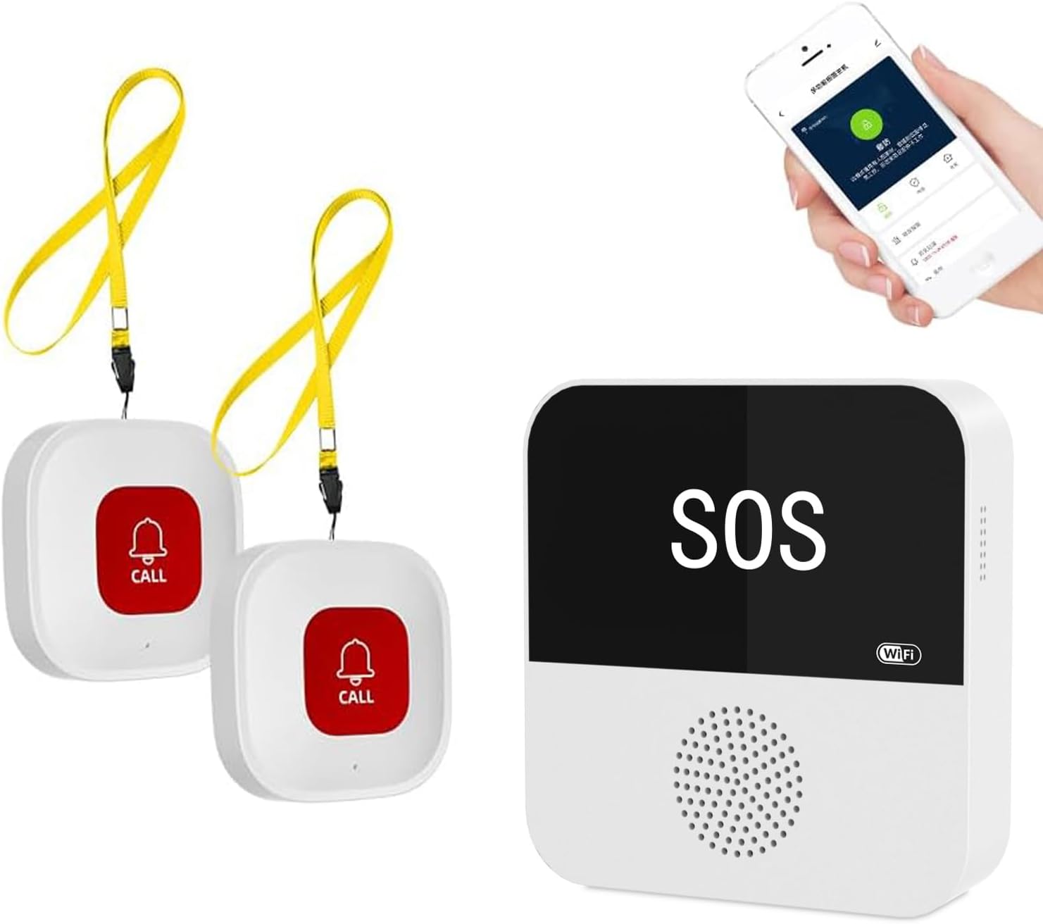 Amazon.com: WiFi Tuya Smart Wireless Caregiver Pager Emergency Button ...