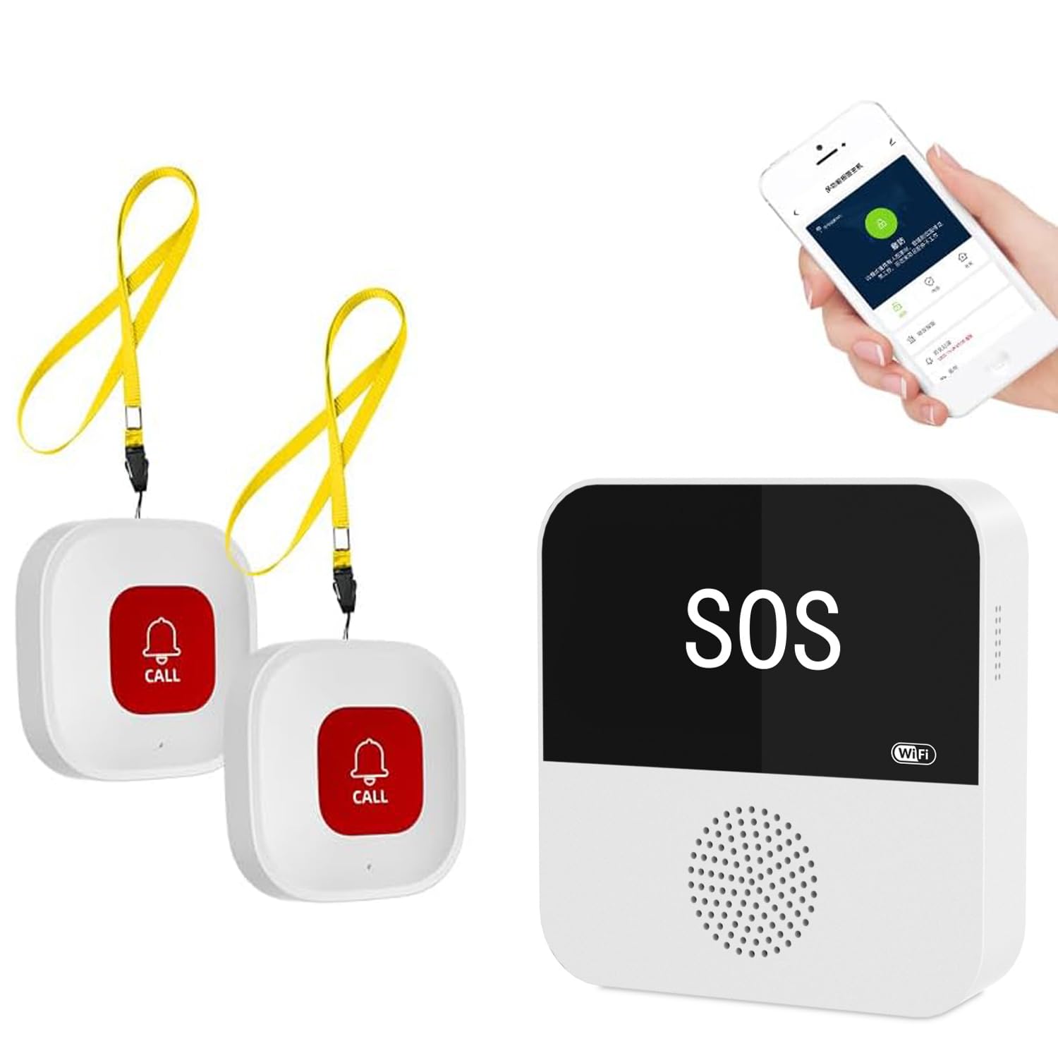 Amazon.com: WiFi Tuya Smart Wireless Caregiver Pager Emergency Button ...