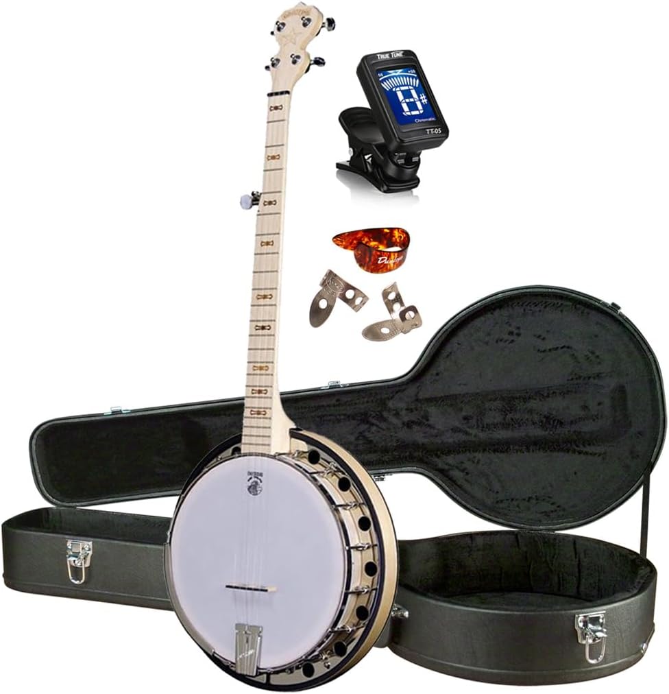 Amazon.com: Deering Goodtime 2 5-String Maple Resonator Bluegrass Banjo ...