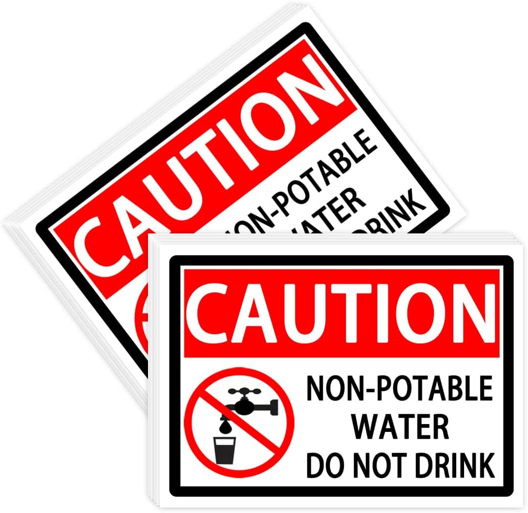 SmartSign "Non-Potable Water, Do Not Drink" Sign | 5" x 10" Aluminum ...
