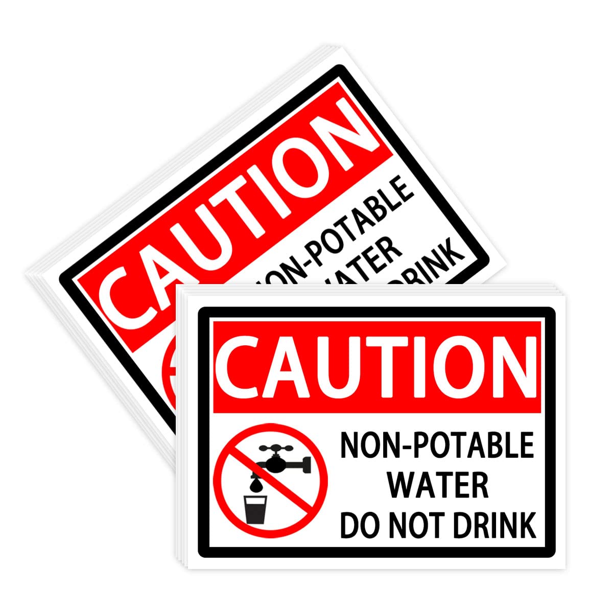 Amazon.com: Non Potable Symbol Stickers Not for Drinking Water Sign ...