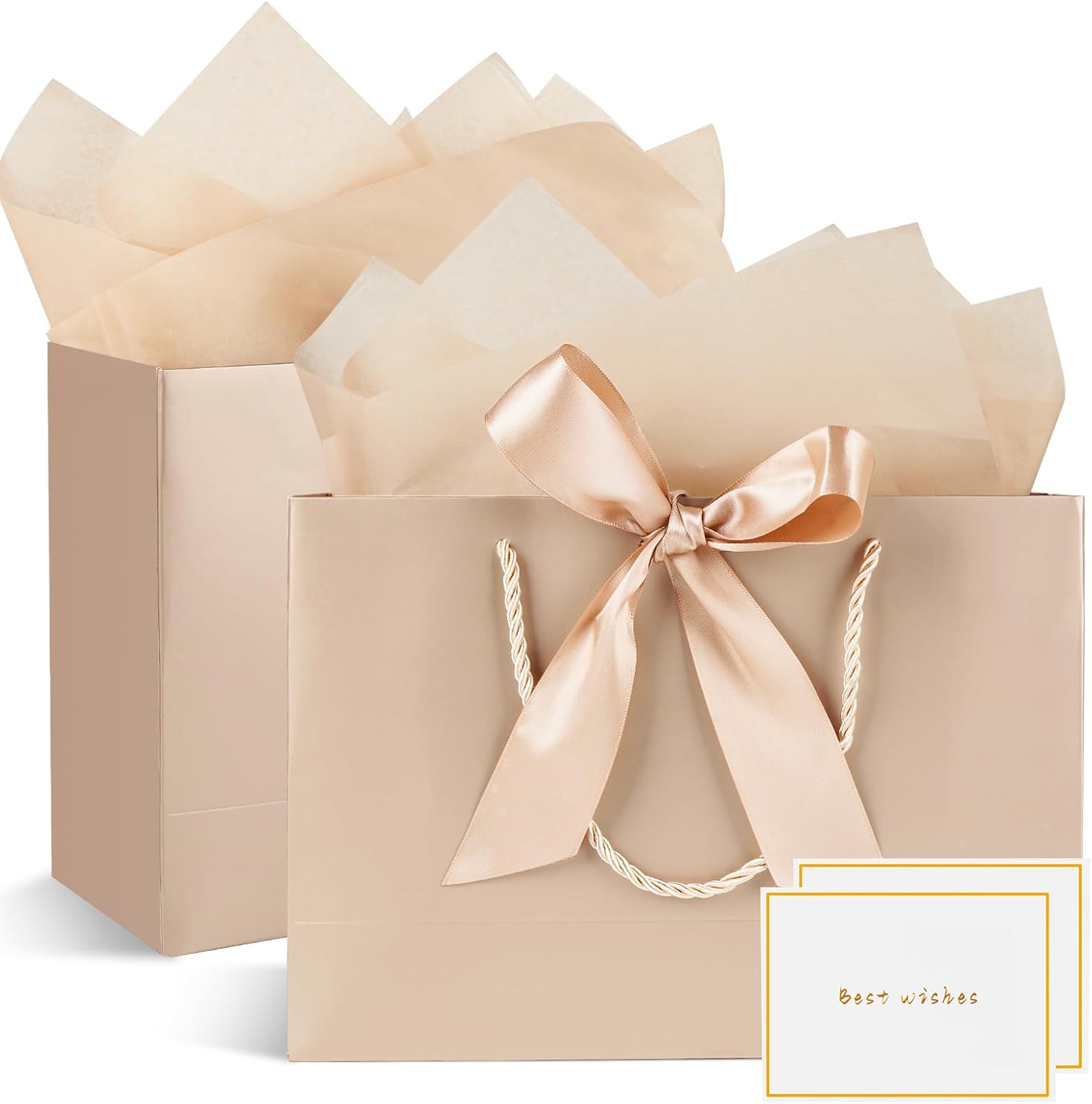 Amazon.com: Gfractolux Gift Bags for Present, 2Pcs Medium Gift Bags ...