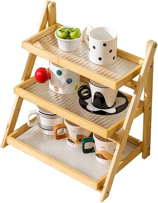 Amazon.com: STEHEMO Coffee Station Organizer, 3-Tier Wooden Mug Holder ...