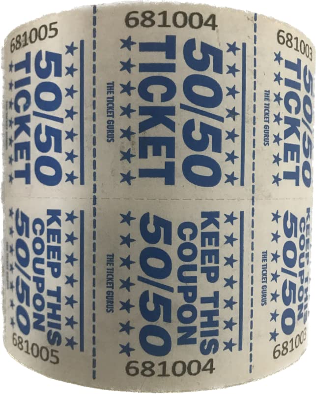 50/50 Marquee Raffle Tickets - 1000/Roll Easy Read Series (Easy Read ...