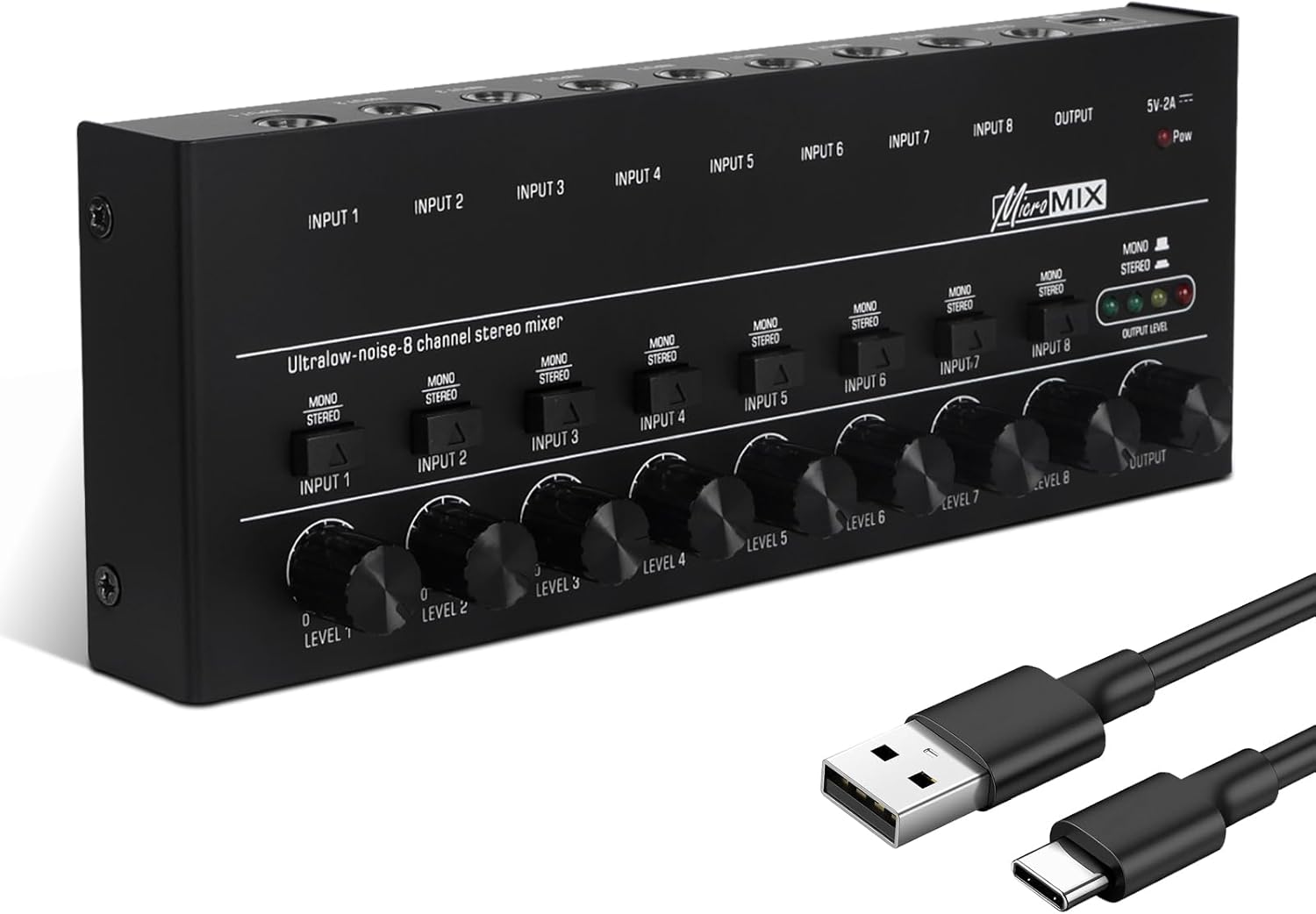 Amazon.com: Horse Audio Mixer Line Mixer, 8-Channel Stereo Line Mixer ...