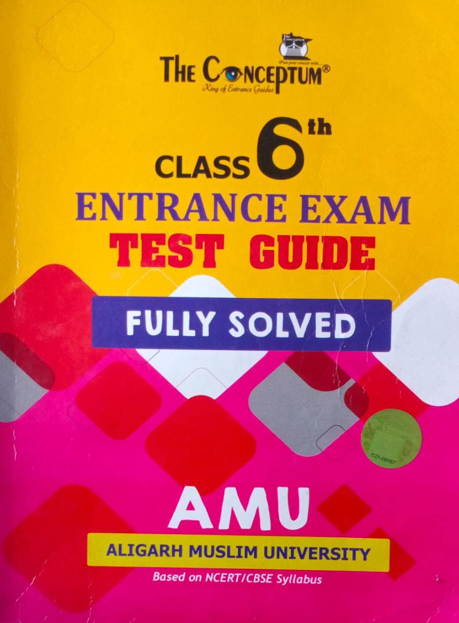 Buy The Conceptum Entrance Exam Test Guide Class 6 Fully Solved Second ...