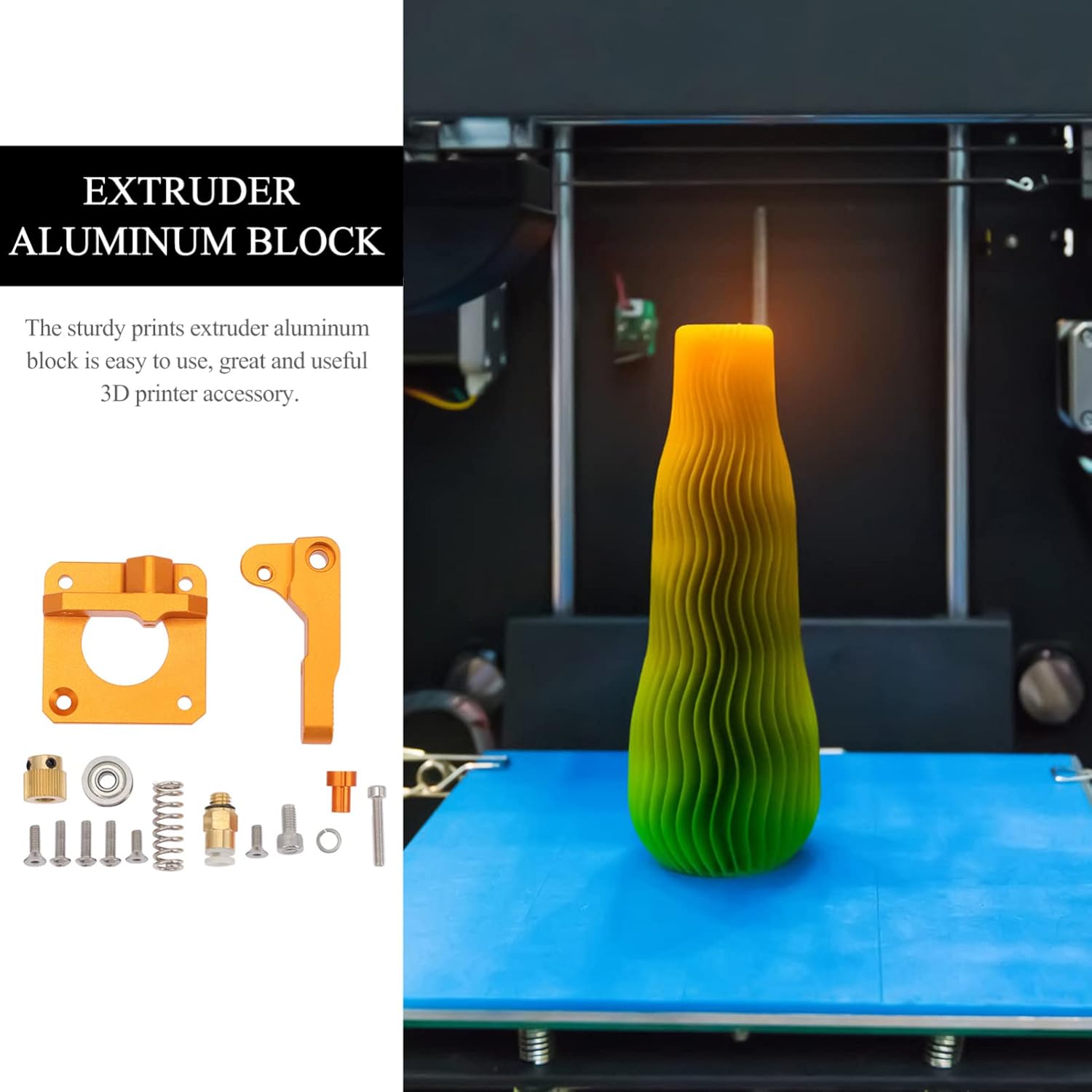 Review iplusmile ser of 5 3D Printer Parts 3D Printer extruder Block ...