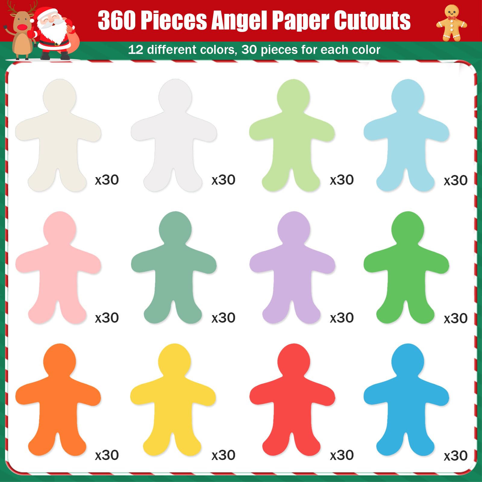 Little People School 72 Pieces People Shape Cut-Outs - Assorted Color ...