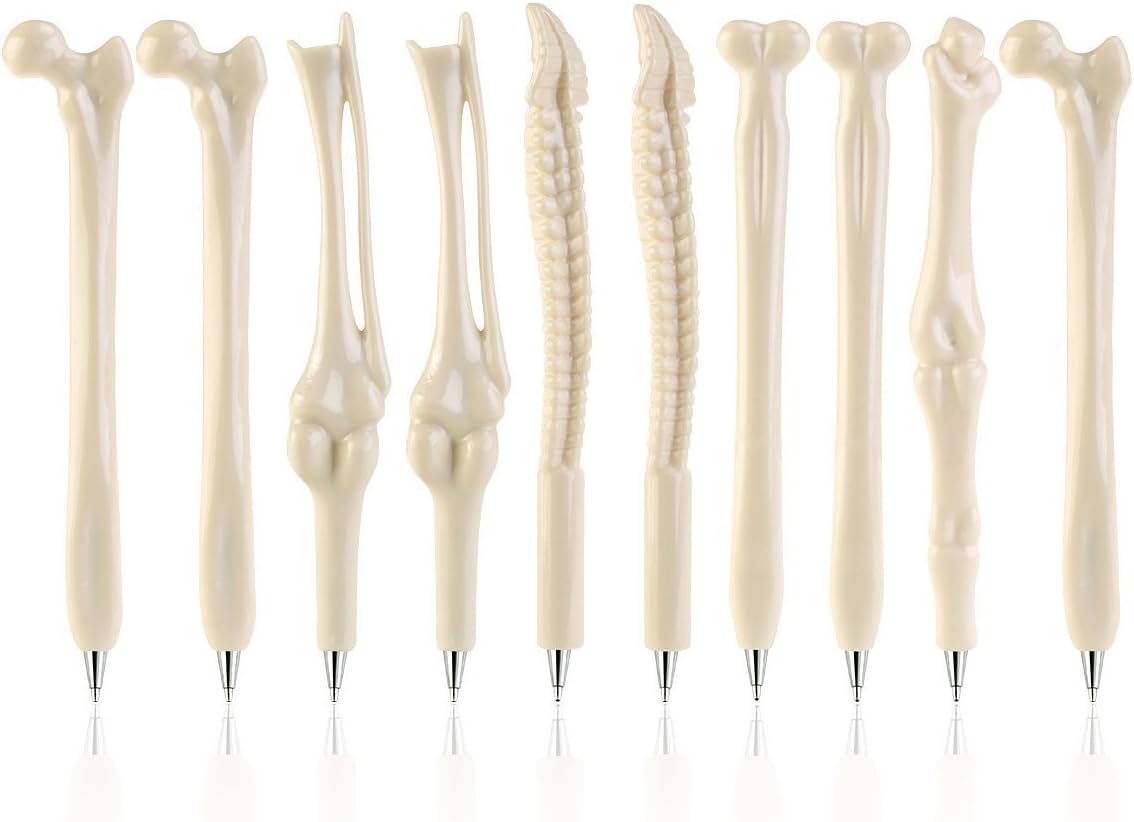 Amazon.com : MXXGMYJ MagicW Creative Novelty Bone Shape Ballpoint Pens ...