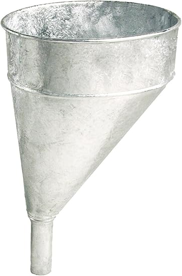 Plews 75-002 9" 6 Quart Galvanized Steel Offset Funnel, Funnels ...