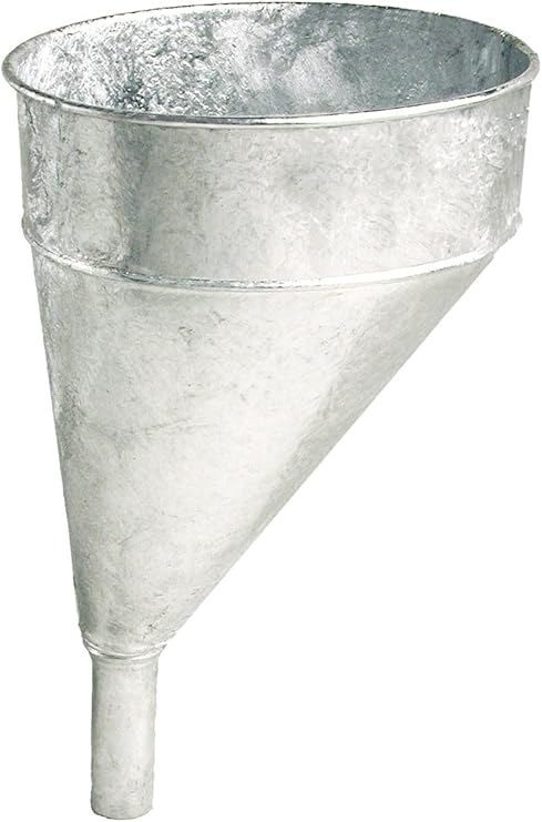 Plews 75-002 9" 6 Quart Galvanized Steel Offset Funnel, Funnels ...