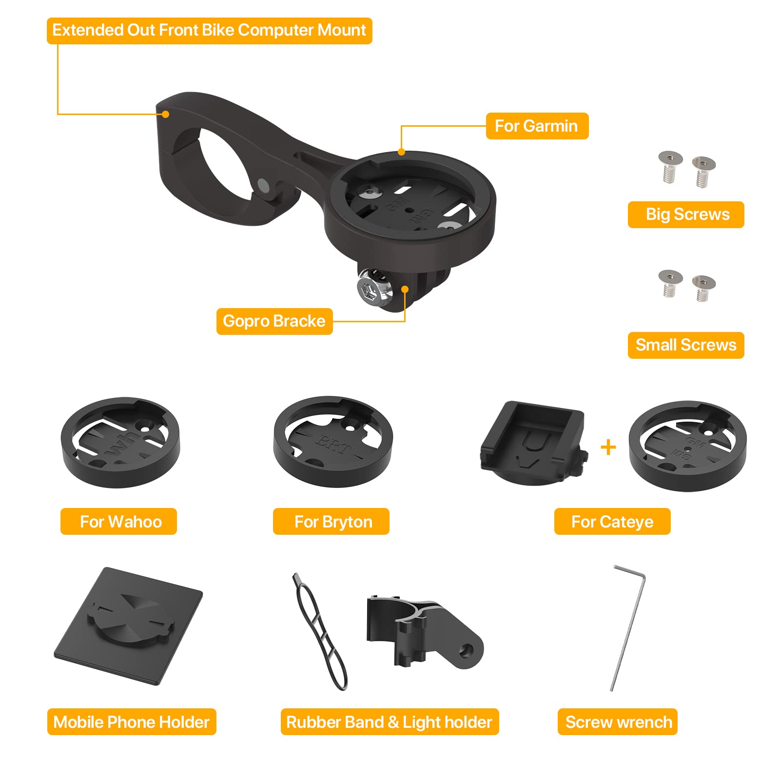 Garmin Out Front Mount KOM Cycling Integrated Handlebar Mount For ...
