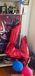 Amazon.com: Red Number 4 Balloon 40 Inch, Big Large Foil Helium Number ...