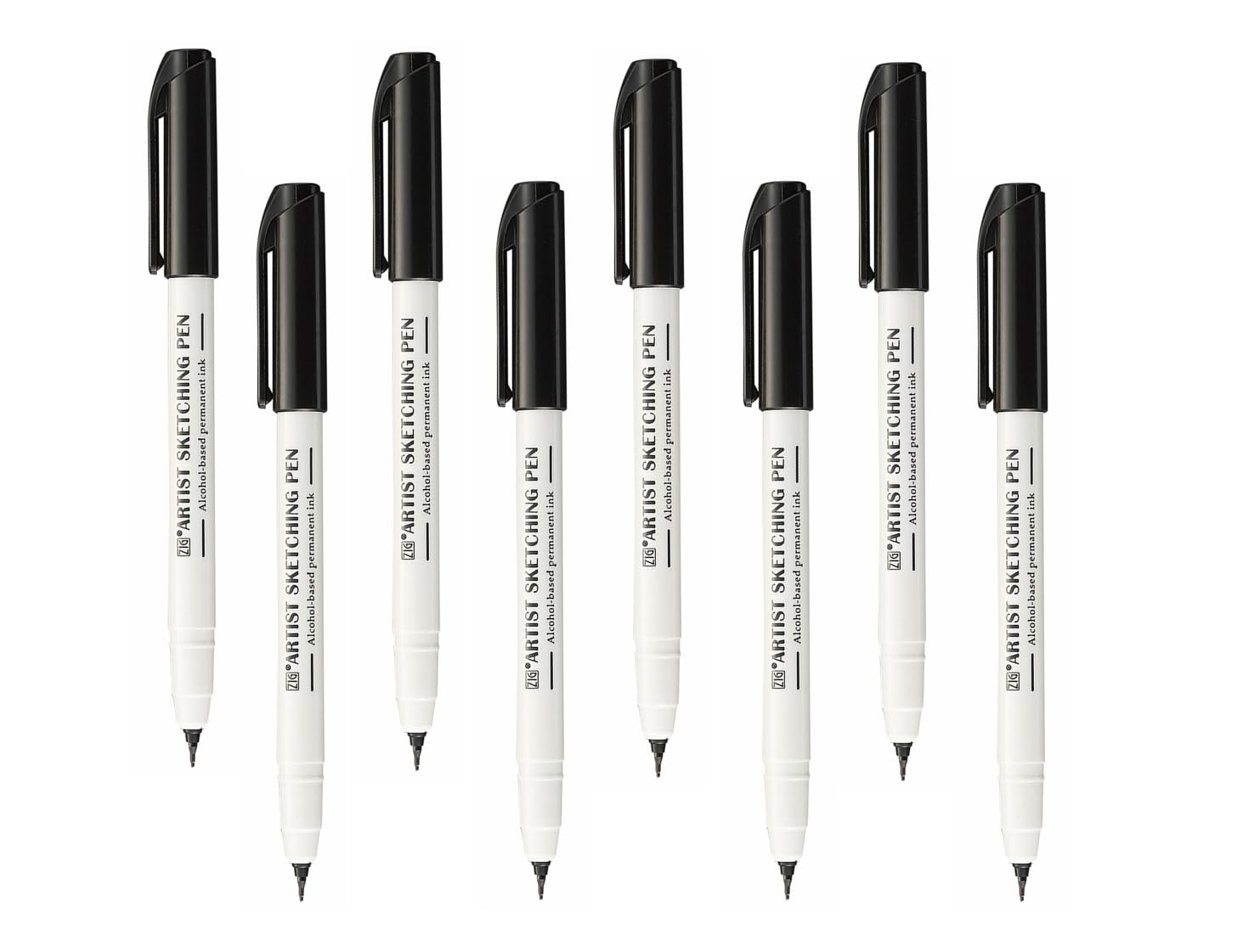 Zig ARTIST SKETCHING PEN 010 BLACK PACK OF 8 : Amazon.in: Office Products