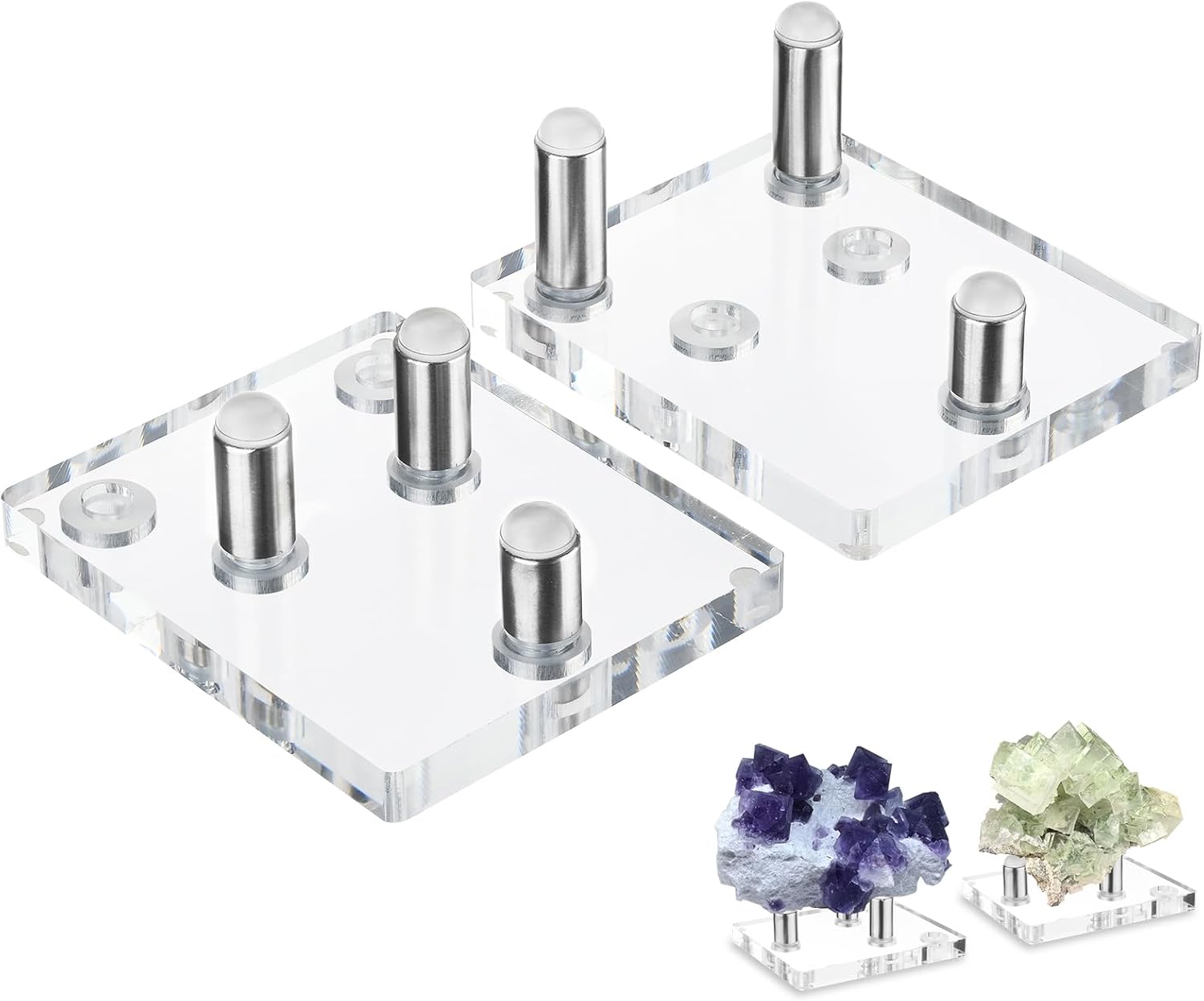 Amazon.com: Cosmos 2 Sets Acrylic Display Stand Holder Three-Peg Rock ...