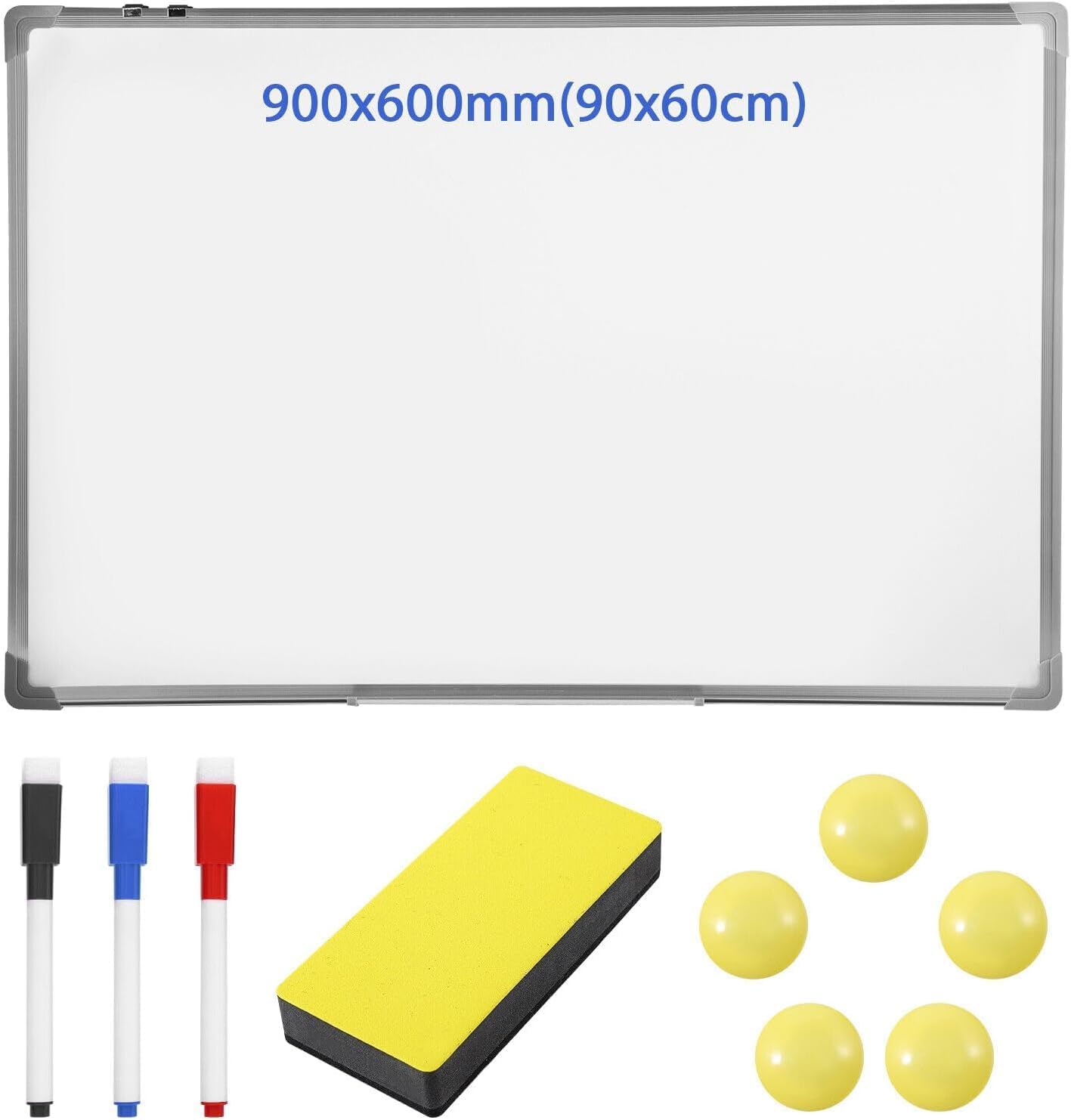 Holdfiturn Magnetic Whiteboard 900 x 600MM Whiteboard Dry Erase ...