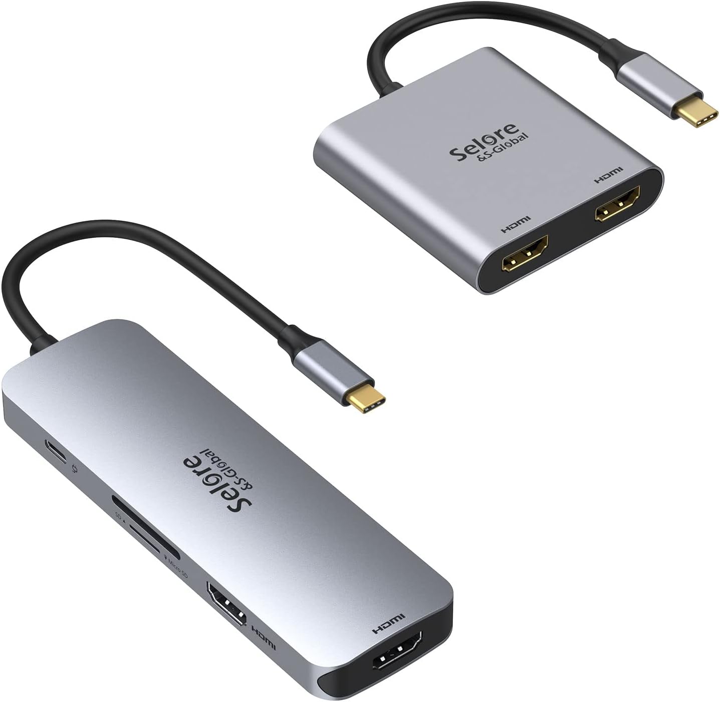 Amazon.com: Docking Station Dual HDMI+USB C to Dual HDMI Adapter ...