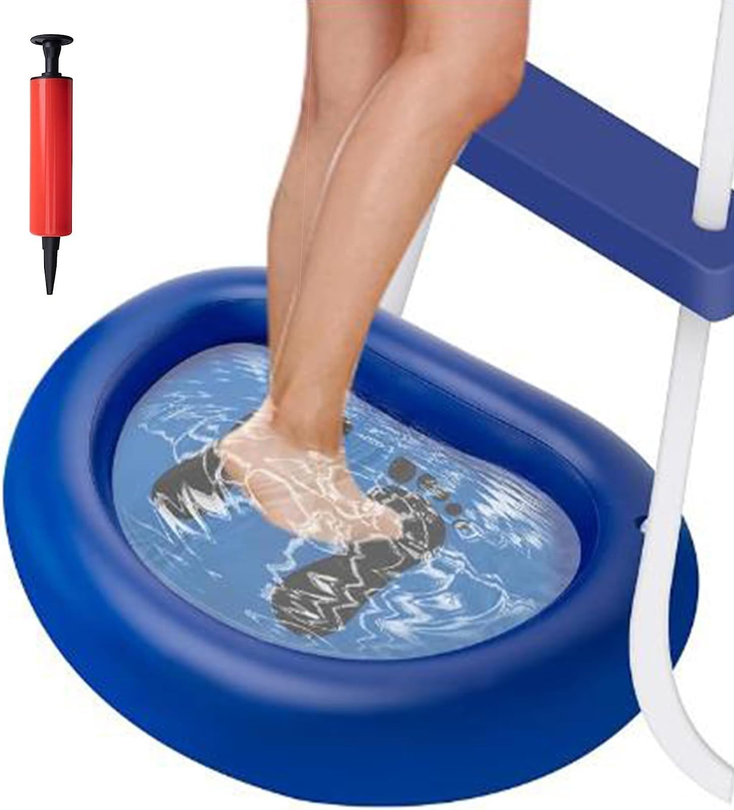 Amazon.com: 2 Pack Inflatable Pool Foot Bath Basin, Pool Clean Feet ...