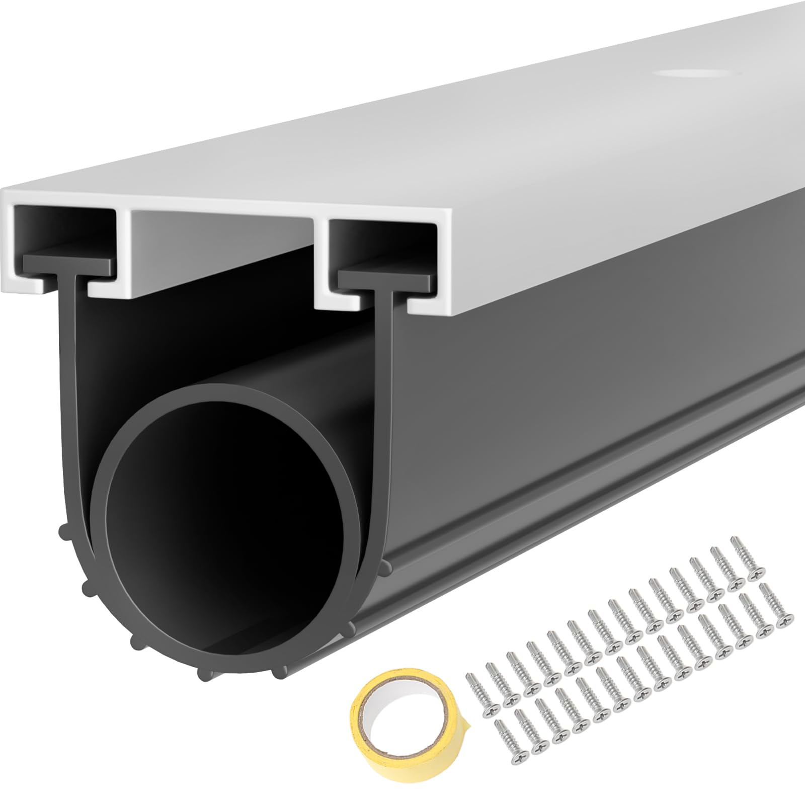 Neyway Garage Door Seals Bottom Rubber with Pre-drilled Track Retainer ...