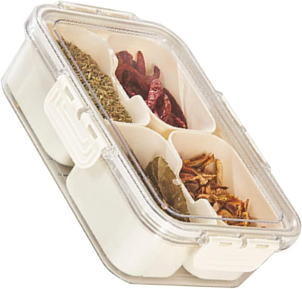 Growskv 6 Section Multipurpose Plastic Masala Box for Kitchen Royal ...