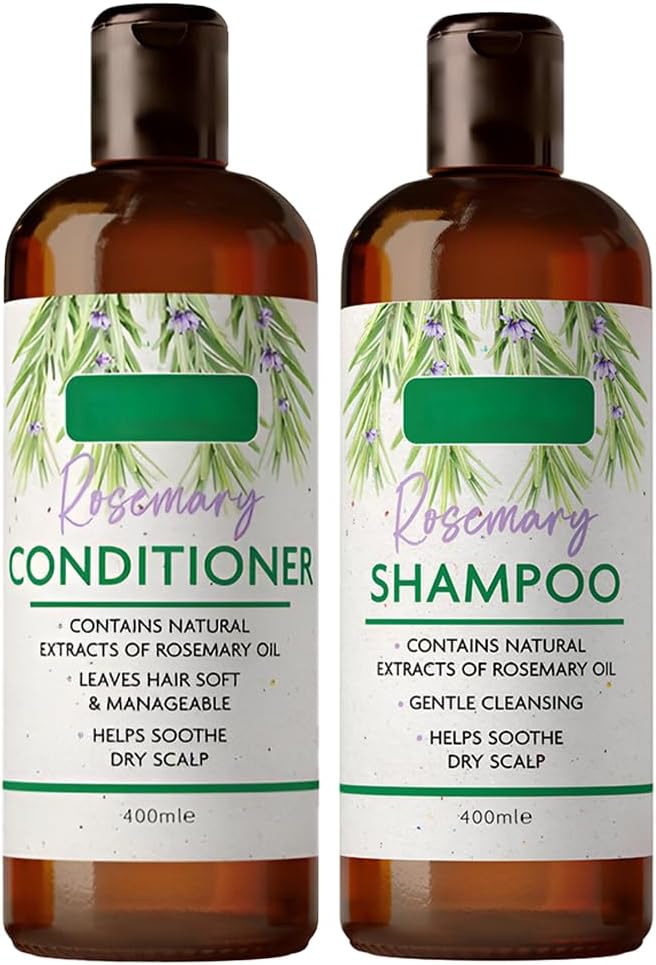 Rosemary Shampoo and Conditioner Set 2 x 400ml - Natural Rosemary Oil ...