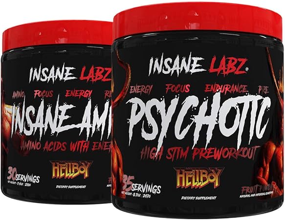 Amazon.com: Insane Labz Hellboy Bundle, Psychotic Hellboy Pre Workout ...