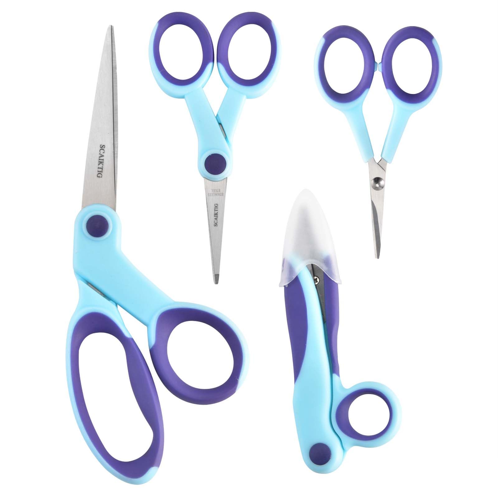 Amazon.com: SCAIKTIG Premium Sewing Scissors Bundle, 8" Heavy Duty ...
