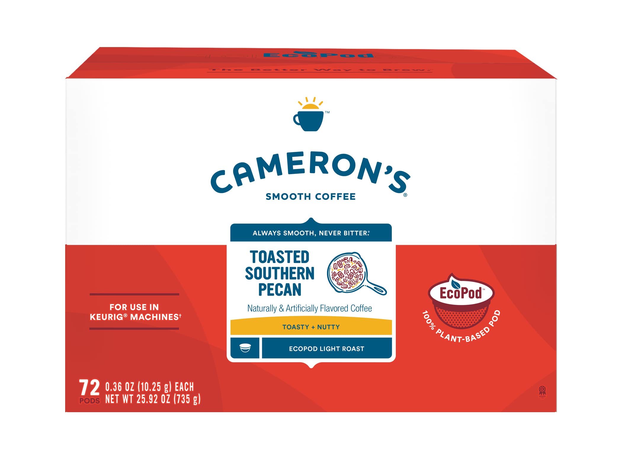 Amazon.com: Cameron's Coffee Single Serve Pods, Flavored, Toasted ...