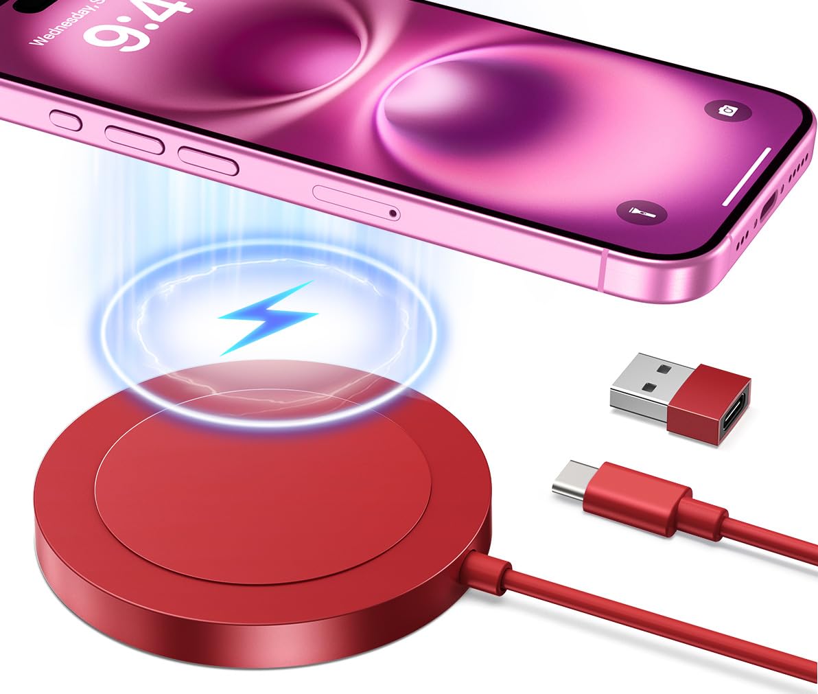 Amazon.com: Bohuma Magnetic Wireless iPhone Charger: Mag-Safe Charging ...
