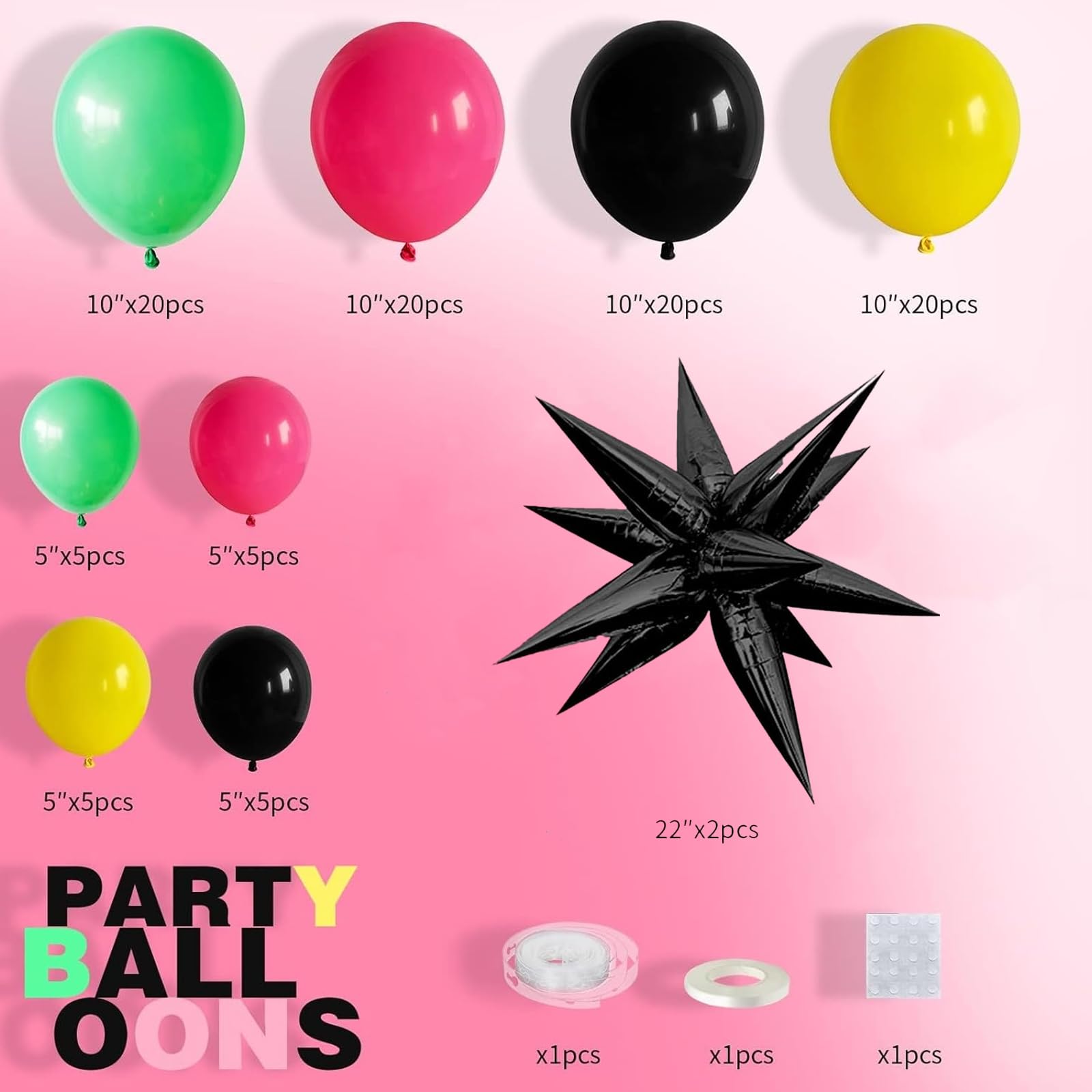 Snapklik.com : 80s 90s Party Decorations, Disco Balloon Arch Kit 80s ...