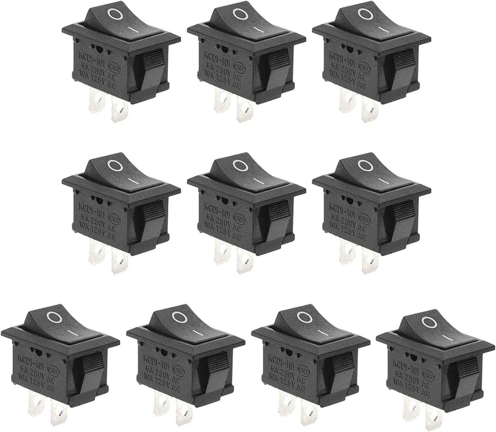 TZAONEN On/Off Boat Rocker Switch,2 Pin Position Snap 12V 110V 250V,Car ...