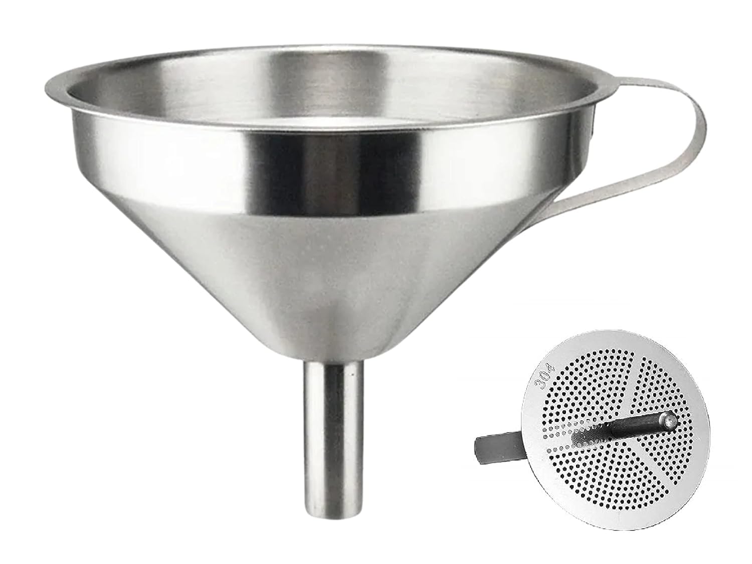 13 CM Stainless Steel Funnel with Detachable Strainer : Amazon.in: Home & Kitchen