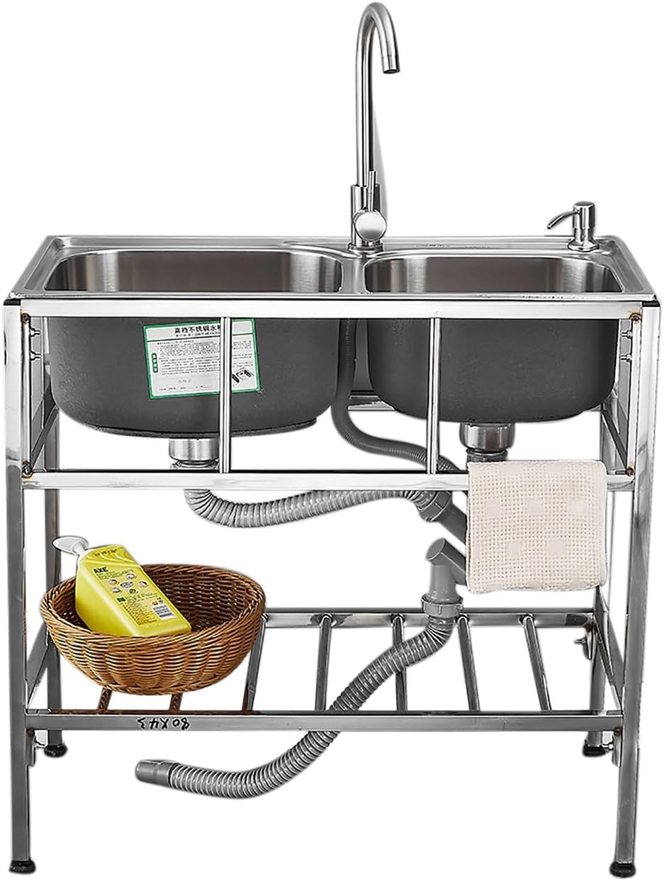 Large Kitchen Sink Commercial Sink with Faucet Restaurant Catering ...