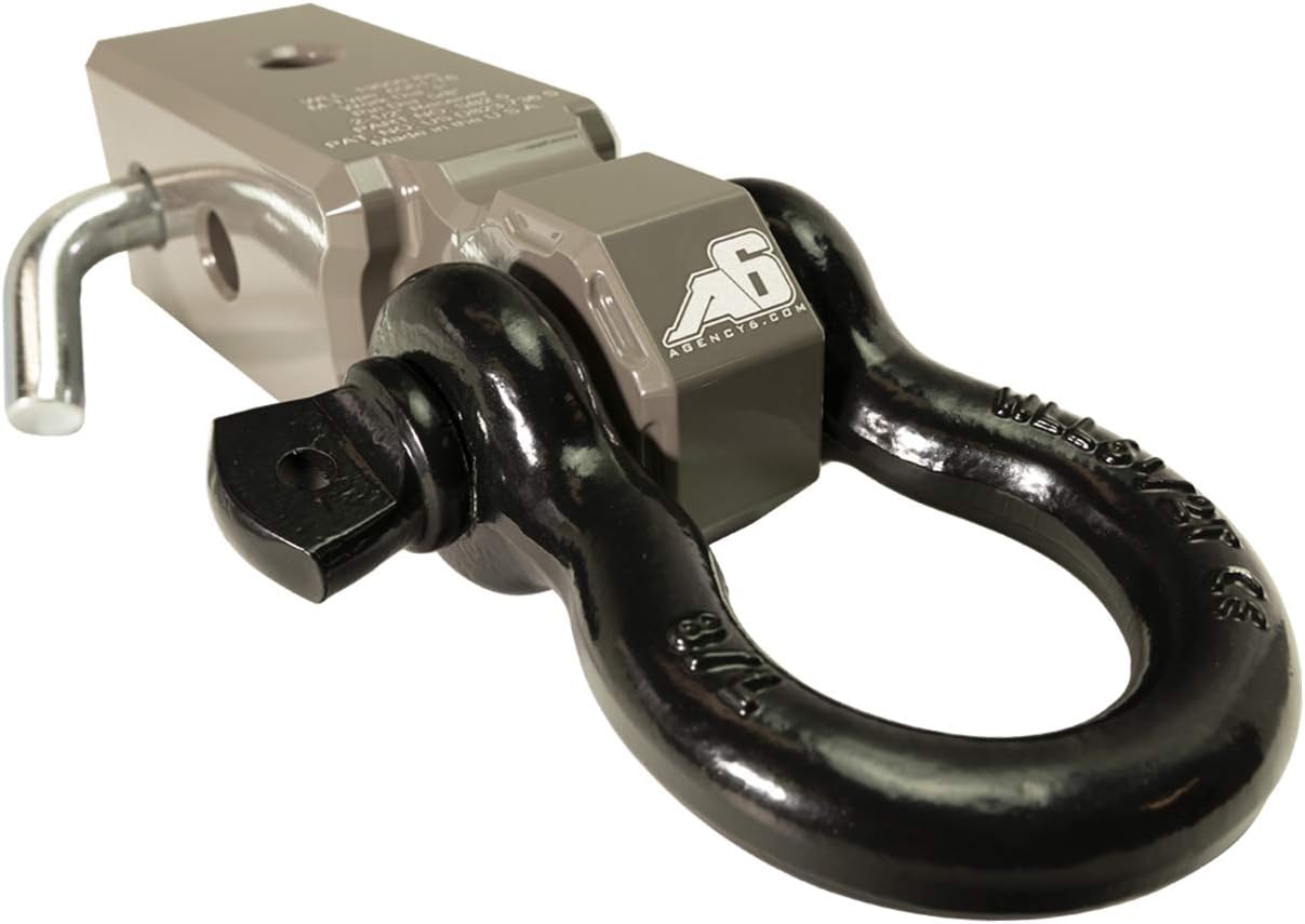 Amazon.com: Agency 6 Recovery Shackle Block 2.5" RED Powder Coat ...
