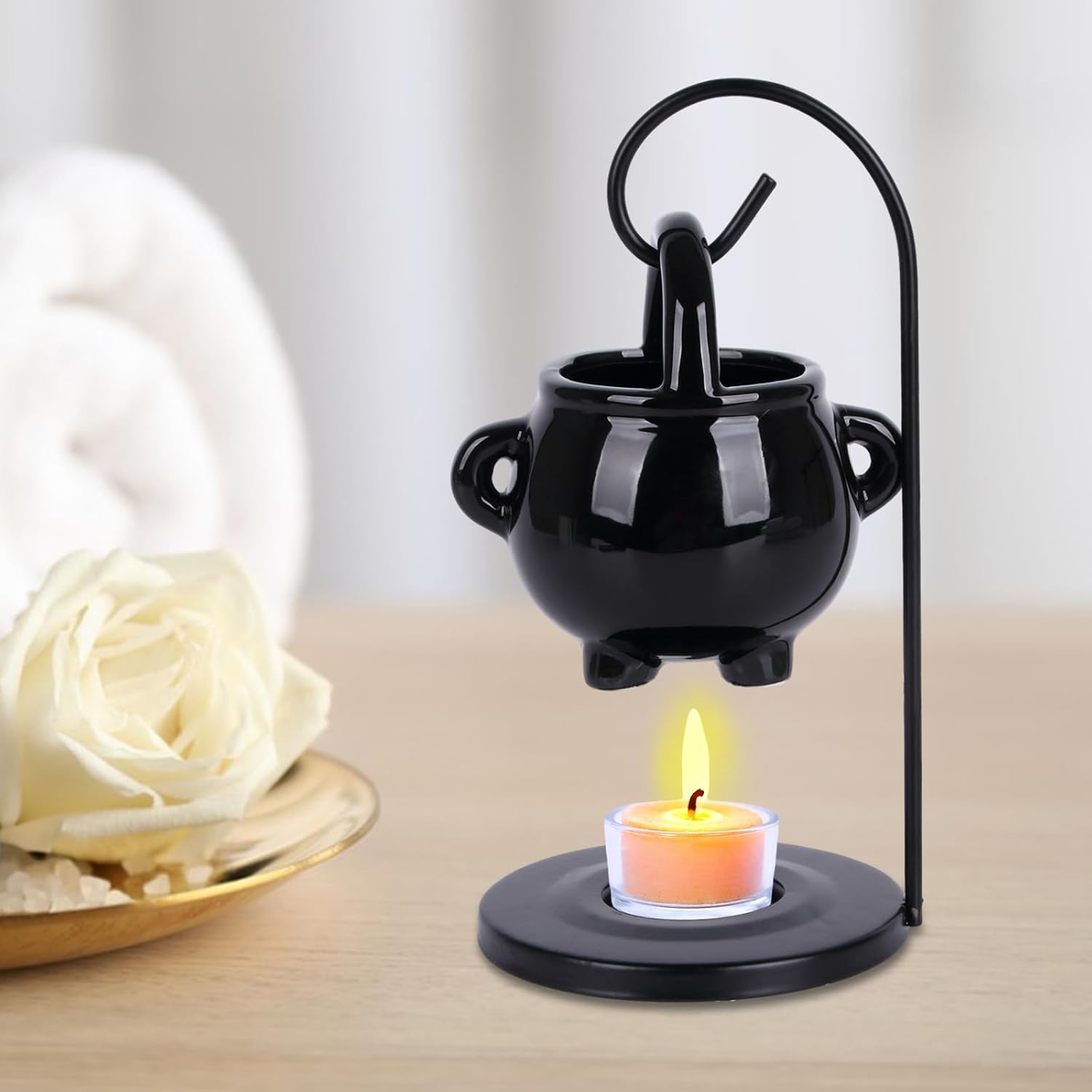 Fadcaer Hanging Cauldron Wax Melt Burners Ceramic Oil Burner Aroma ...