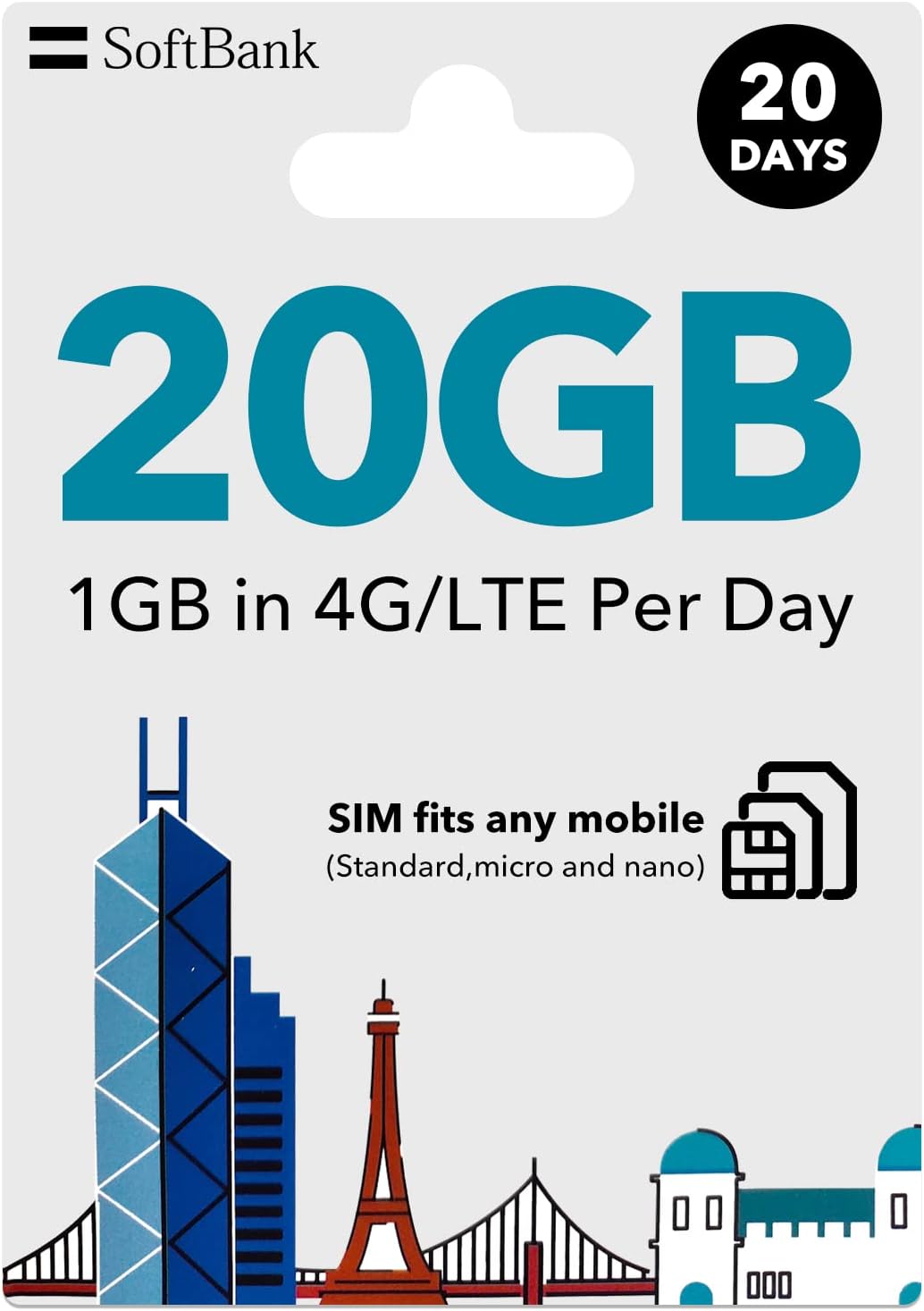 Amazon.com: SoftBank Japan Prepaid SIM Card - 20GB High Speed Data in ...