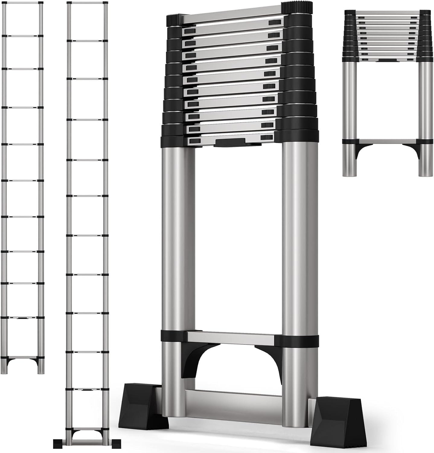 Amazon.com: foulezre Telescoping Extension 12.5ft Ladder, Stainless ...